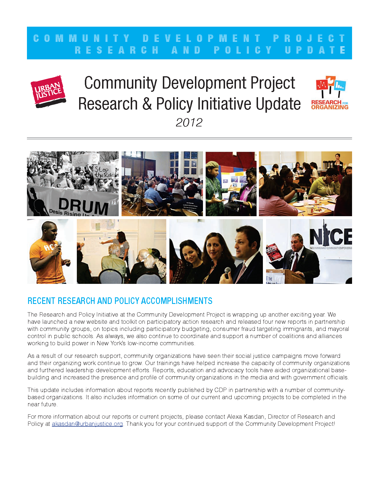 Community Development Project Research and Policy Initiative Update ...